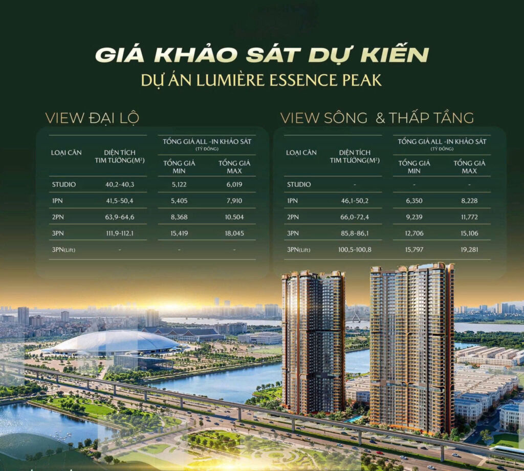 Lumiere Essence Peak Cổ Loa - Trực Tiếp Masterise Homes
